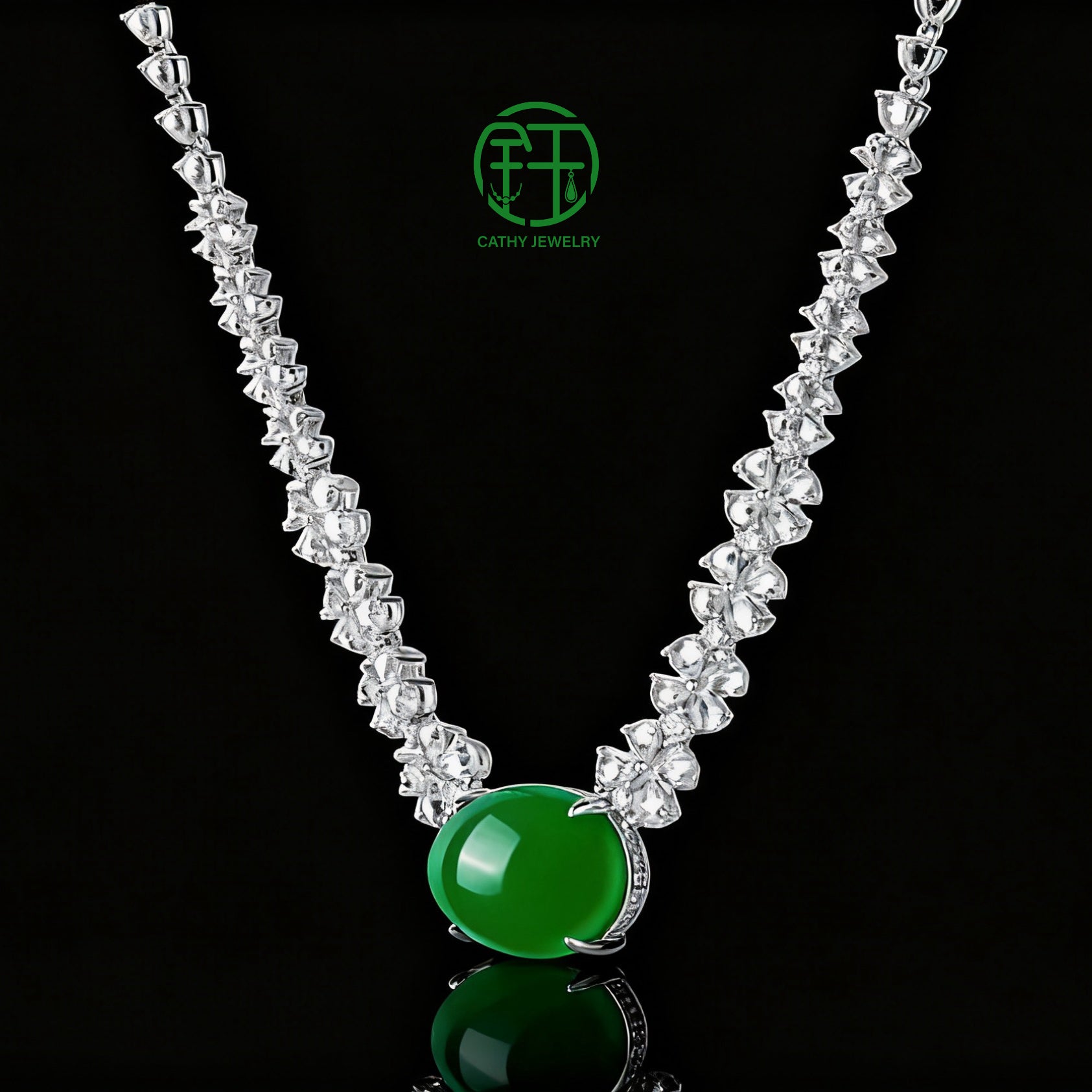 Natural Green Chalcedony Necklaces & Pendants – CATHY JEWELRY